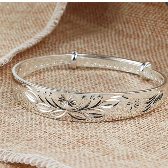 Jewelry | Sterling Silver Adjustable Bangle | Poshmark